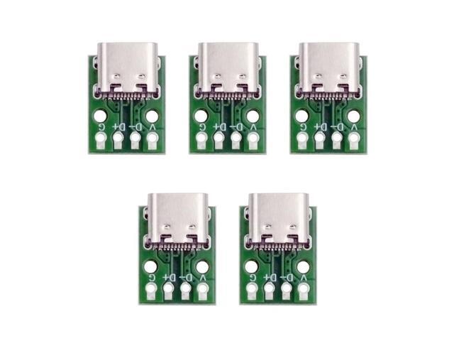 Vszerda 5pcs/lot DIY OEM USB Type C Female Plug Socket Connector to ...
