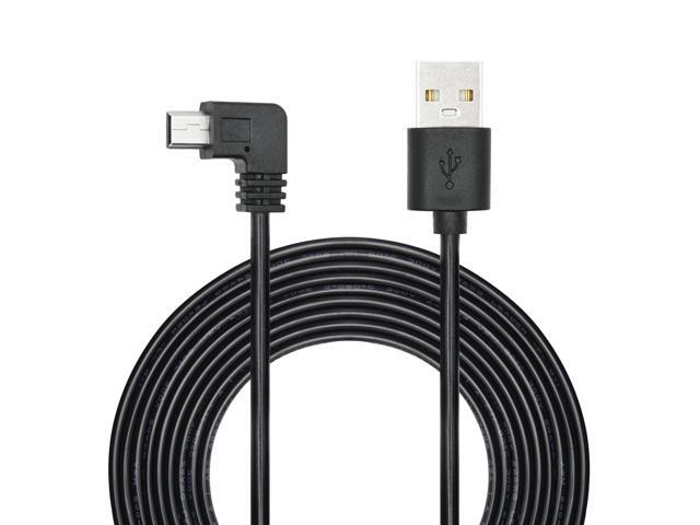 Vszerda Right Angle Dash Cam Power Cord 11.5FT,90 Degree Mini USB ...