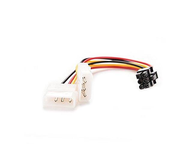 Vszerda 2X IDE Molex to 6Pin PCI Express PCI-E Video Card Power Adapter ...