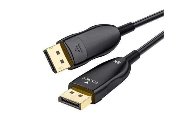 8K Fiber Optic DisplayPort Cable 2.1, 75ft Long Active DP Cable 54Gbps ...