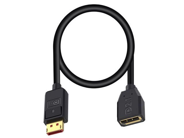 Vszerda 54Gbps Displayport Extension Cable 1.5FT, Male to Female, 16K ...