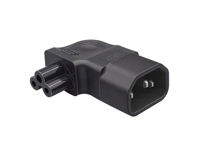 Vszerda IEC60320 C14 Male to C5 Female 3Pole Power Extension Adapter AC ...