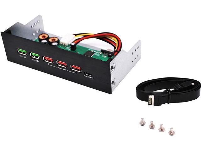 5.25in 10Gbps USB 3.1 Gen2 Hub and Type-C Port,Front Panel USB Hub with ...