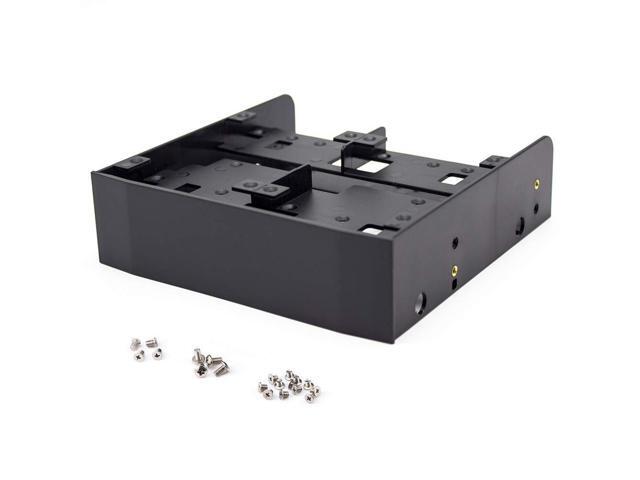 2.5/3.5 HDD SSD to 5.25 Floppy Drive Bay Mounting Bracket for PC Black ...