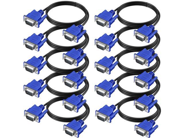 XiAyriky VGA Cable 5 FT 10-Pack, Computer Monitor VGA Cord, VGA Male to ...
