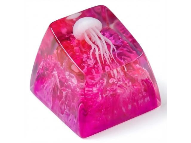 Jellyfish Artisan Keycap Pink Magenta Ocean R1 SA Profile Custom Sea ...