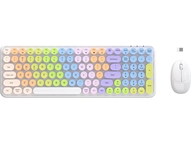 FOR Wireless Keyboards and Mouse Combos, Colorful Gradient Rainbow ...