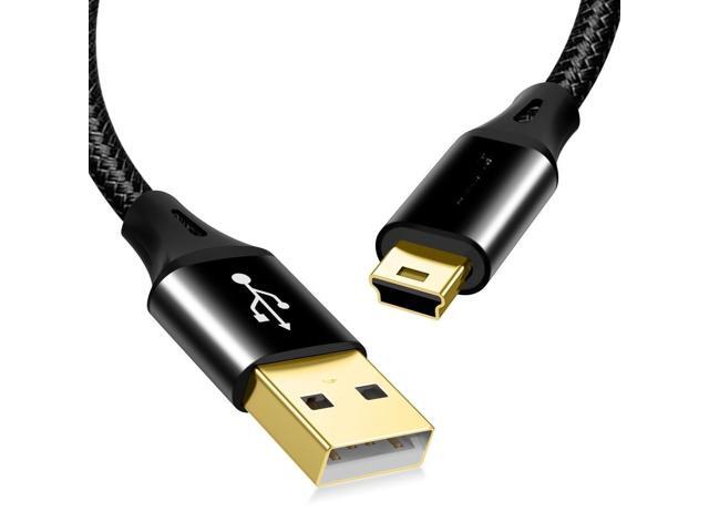 3.3ft Mini USB Cable, Braided Durable USB-A to Mini-B Charger Charging ...