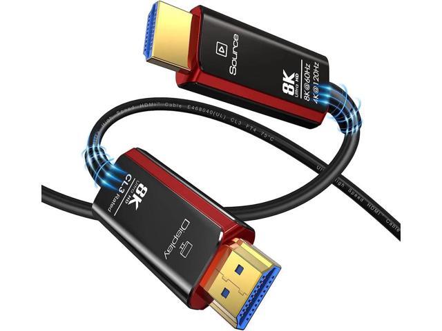 50FT HDMI 2.1 8K Fiber Optic Cable 8K@60Hz 4K@120Hz Dynamic HDR/eARC ...