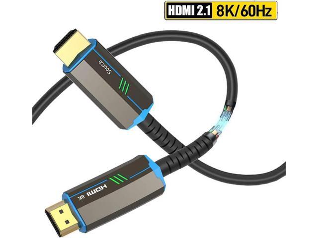 8K Fiber HDMI Cable 16ft, Fiber Optic HDMI 2.1 Cable, (48Gbps, in-Wall ...