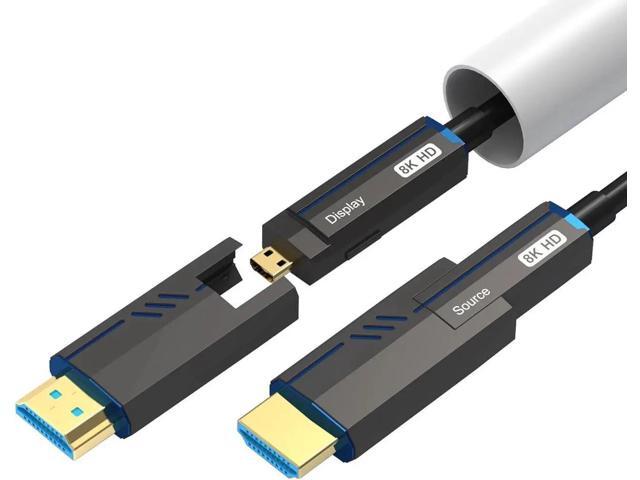8K Fiber Optic HDMI Cable 164FT (48Gbps, in-Wall CL3 Rated, eARC, 8K ...