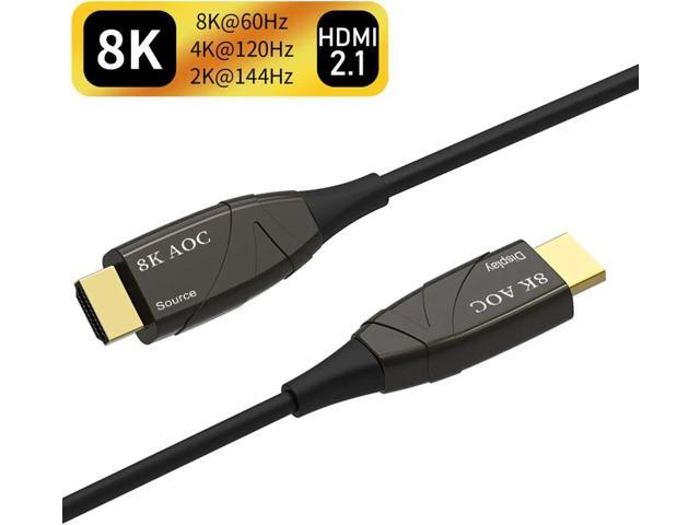 33FT 8K AOC Optical Fiber HDMI 2.1 Cable, Support 8K@60Hz 4K@120Hz ...