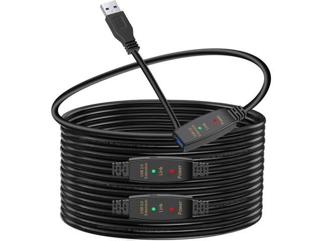 USB 3.0 Active Extension Cable 50 Feet with 5V Power Cable, USB 3.0 ...