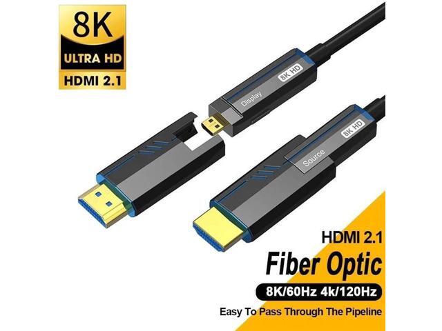 8K Fiber HDMI Cable 164ft, (in-Wall Rated) Micro HDMI Fiber Optic Cable ...