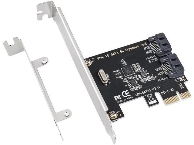 Superspeed PCI-E 2.0 X1 To 2 Ports SATA III 6GB/s Internal Converter ...