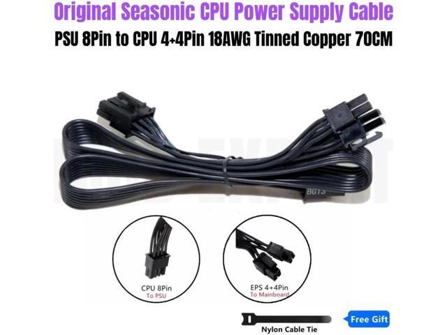 JAENFONG Original Seasonic M12II EVO CPU Power Cable PSU 8Pin to 4+4Pin ...
