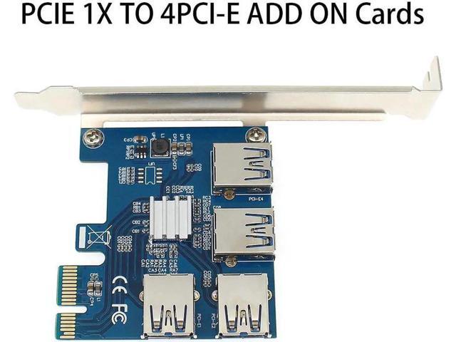 JAENFONG PCIE 1 TO 4 PCI Express 1X Slots PCI-E X1 To PCI-E X16 Graphic ...
