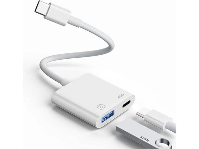 USB to USB C Adapter 5Gbps [MFi Certified] USB-C to USB Camera Adapter ...