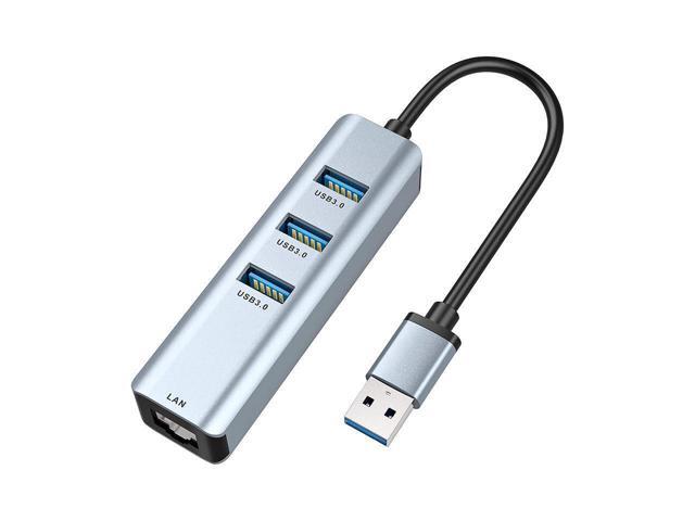 USB 3.0 to 3 Ports USB 3.0 with Ethernet Adapter, 3-Port USB 3.0 Hub ...