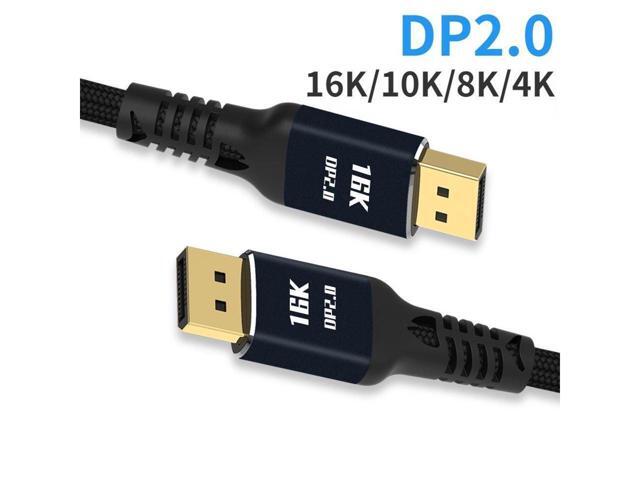 16K DisplayPort to DisplayPort 2.0 Cable with 8K@60Hz, 16K@60Hz Video ...