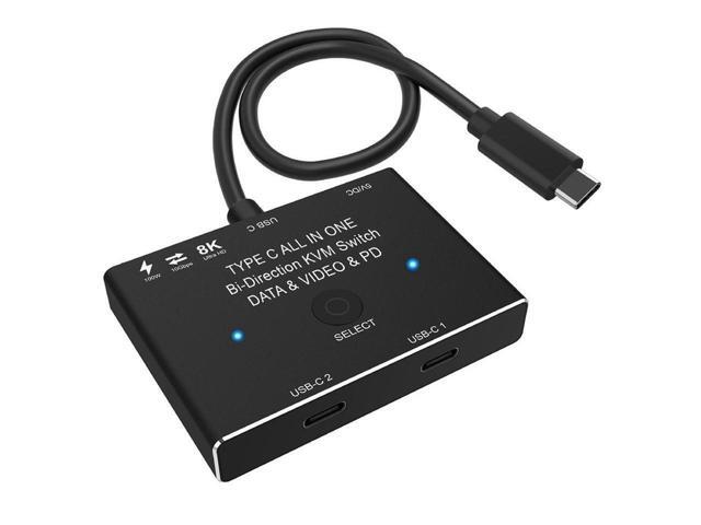 USB C Switch, Bi-Directional USB-C Switcher 2 Computers, USB Type C KVM ...