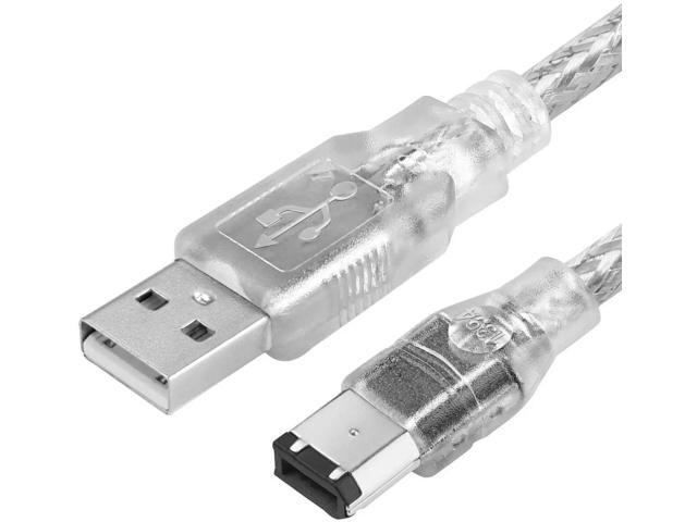 Firewire to USB Adapter Cable 6-Pin IEEE 1394 Male to USB 2.0 Male ...