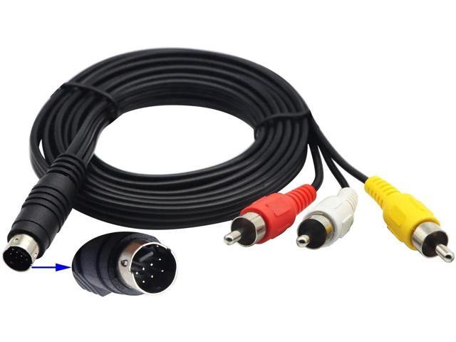 3 RCA to 7 Pin Mini DIN S-Video Extension Cable, 5ft/1.5M, for Laptop ...