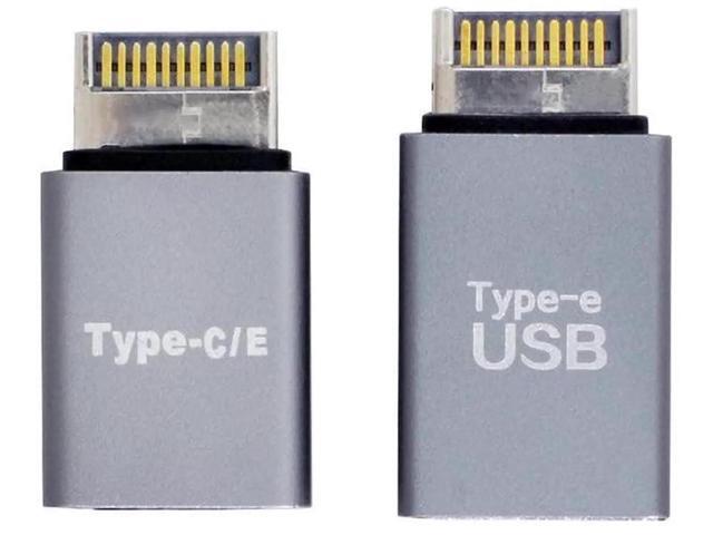 2pcs USB 3.1 Front Panel Header Male Type-E to Type-A & Type-C USB-C ...