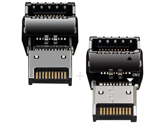 2pcs USB 3.1 Front Panel Header Male to Female Type-E Motherboard ...