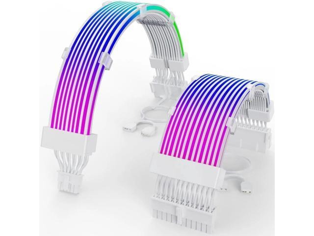 RGB 12VHPWR Cable Set,ARGB PSU Extension of Soft LED Strip Include ...