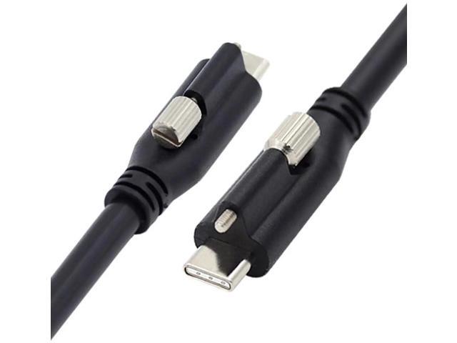 Screw Locking USB 3.1 Type-C to USB-C Cable 3.25A USB 3.0 Cord with ...