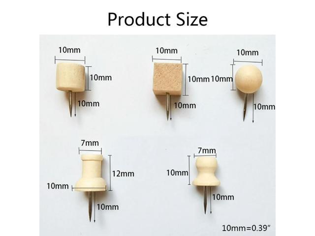 30pcs Decorative Thumb Tack Classic Wooden Push Pins l Push Pin Thumb ...