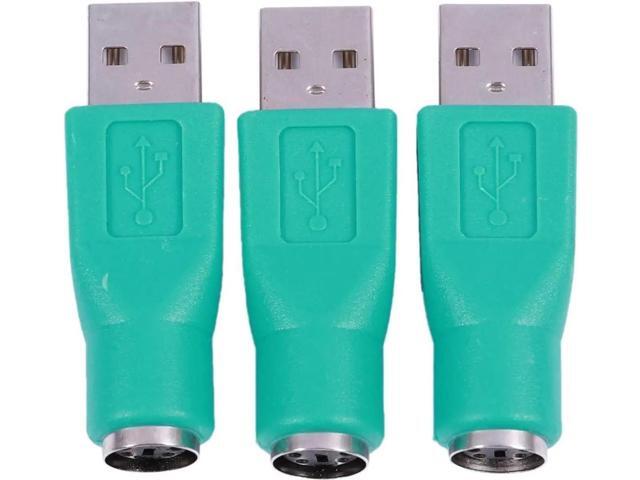 3 Pack USB to PS2 Adapter Older Keyboard and Mouse PS/2 6Pin Jack ...