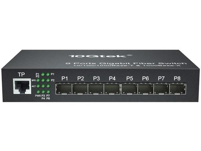 9-Port Gigabit Ethernet Switch, with 8 SFP Slots (1000M), Unmanaged ...