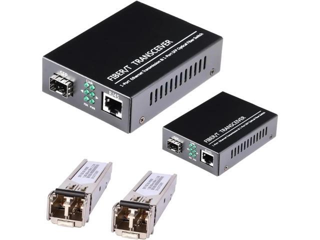 A Pair of Fiber Transceiver, 1.25G/s Bidi Gigabit Multi-Mode SFP ...