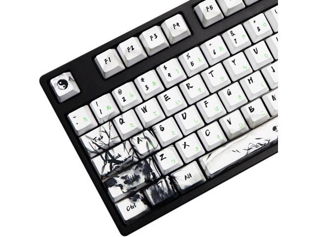 MOLGRIA Keycaps 110 Set Ink Panda for Full Sized Keyboard, Custom PBT ...