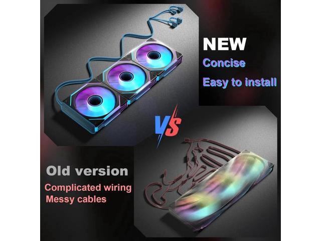 Daisy Chain120mm Case Fan, Reverse Fan with 5V 3-PIN Connector, Daisy ...