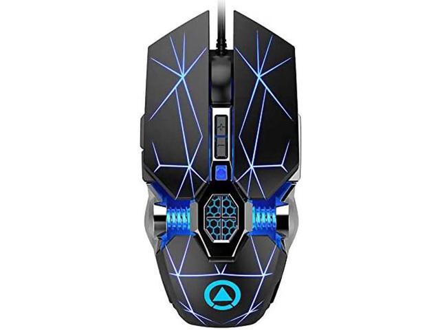 JVFYI Silent Gaming Mouse USB Wired [3200 DPI] [Breathing Light ...