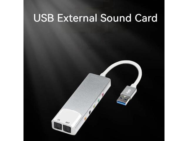 JVFYI External Audio Converter Aluminium Alloy USB Audio Adapter 7.1 5. ...