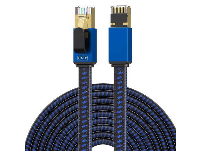 LEKVKM Cat 8 Ethernet Cable 12 FT High Speed Internet Cable Nylon ...