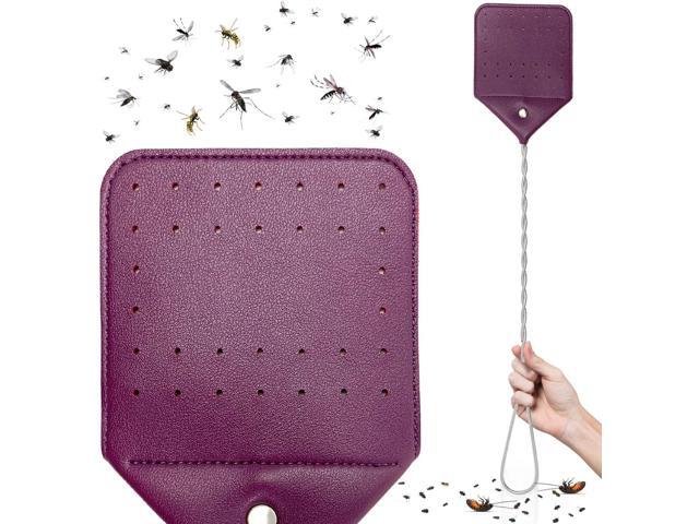 Fly Swatter Heavy Duty Vegan Leather, 21" Thicker Extra Long Sturdy ...