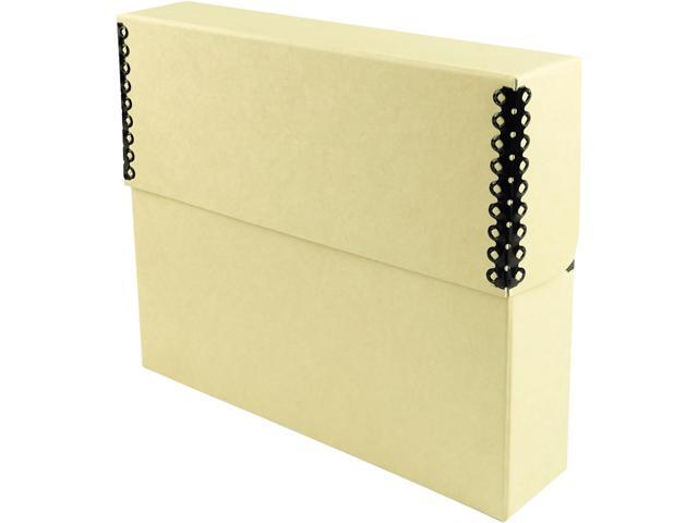 Lineco Archival Document Storage Box with Metal Edge, Acid-Free Tan ...