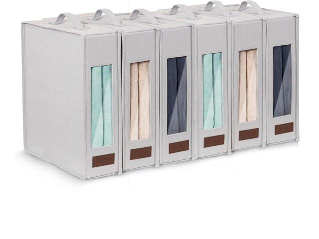 6 Pack Bed Sheet Organizers and Storage(King & Queen Size) Foldable ...