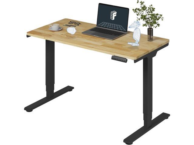 FLEXISPOT E6 Essential Solid Rubber Wood 3 Stages Dual Motor 48x24 Inch ...