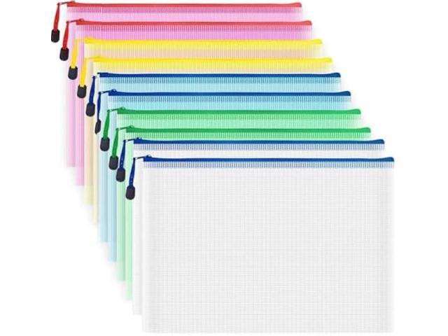 20pcs Mesh Zipper Pouch, B4 Mesh ZipperPouch Zipper File Bags Document ...