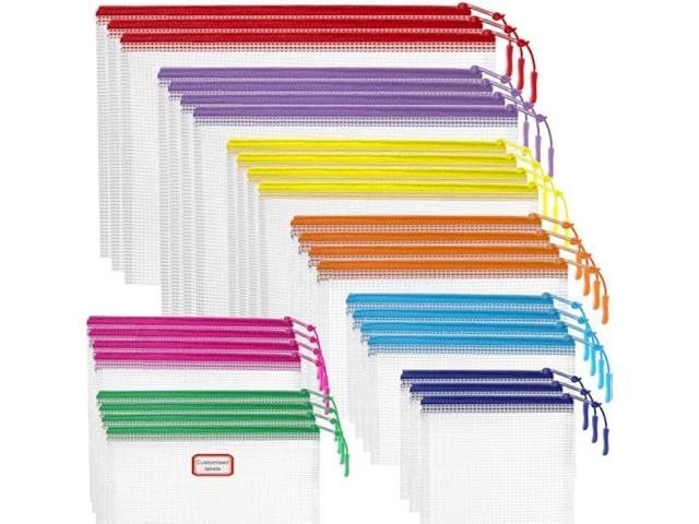 YOPCDJ 30pcs Mesh Zipper Pouch for Organization, Waterproof Zipper ...