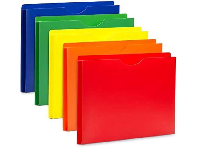 Blue Summit Supplies Poly File Jackets, Letter Size, Straight Cut Tab ...