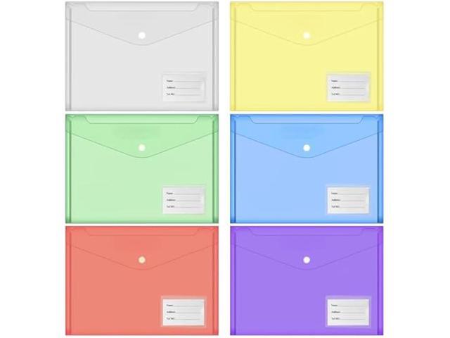 MerryNine File Folders, 30 Pack A4 Letter Size Plastic Envelopes with ...