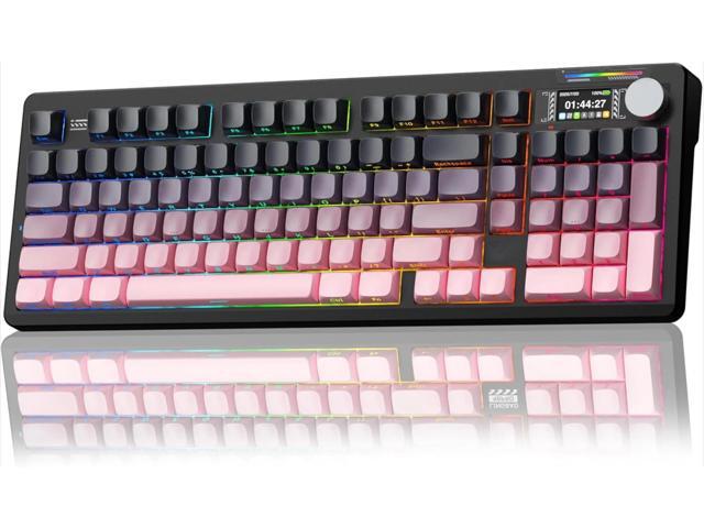 Mechanical Keyboard Wireless, with Screen & Knob,RGB Gaming Keyboard ...