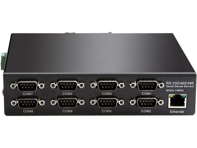 8 Ports RS232 RS485 RS422 to Ethernet TCP/IP Converter Multiple Serial ...